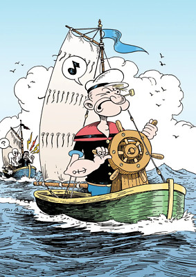 Popeye The Sailor Man Boat Comics and Cartoons 8.5x11 Print | eBay