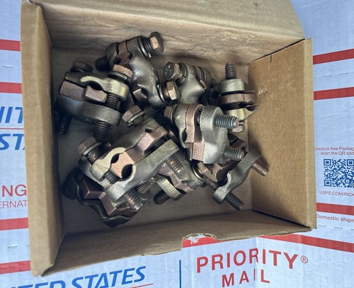 NEW Box Of 9 PENN UNION BRONZE GUTTER TAP VX-3 connector Electrical ...