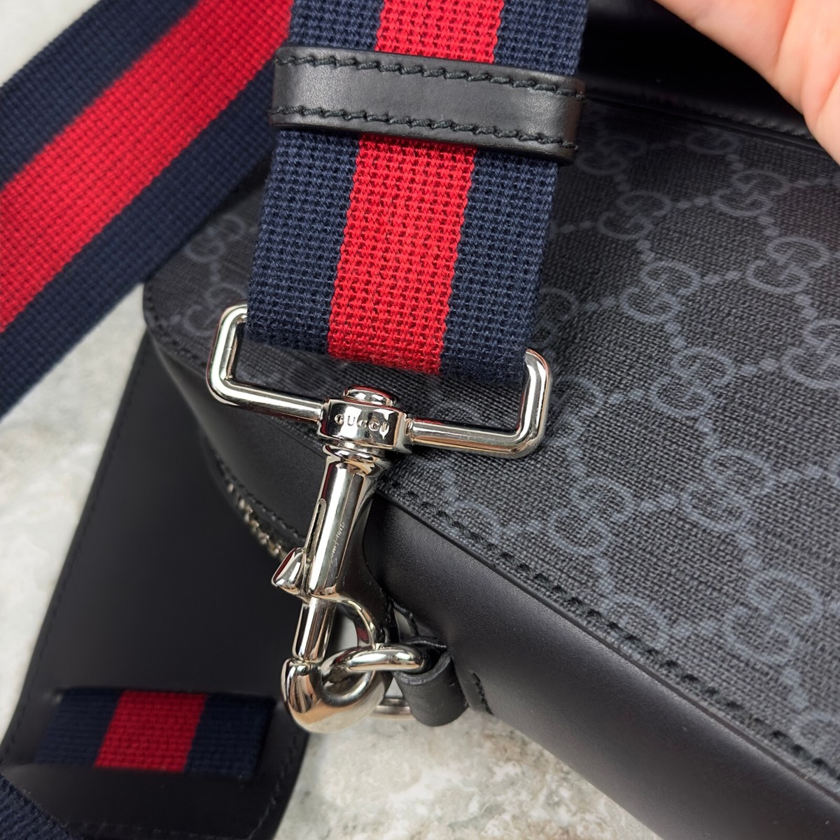 RRP $2150 GUCCI Supreme GG Unisex Briefcase Black Laptop Bag RRP $2150 GUCCI Supreme GG Unisex Briefcase Black Laptop Bag