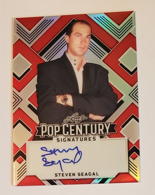 2022 Leaf Pop Century Signatures STEVEN SEAGAL Prismatic Red Auto 5/5 ...