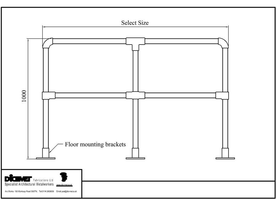 Heavy Duty Steel Key Clamp Handrail Barrier - DIY Balustrade / Railing ...