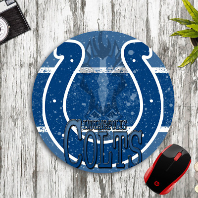 INDIANAPOLIS COLTS CUSTOM ROUND NEOPRENE MOUSEPAD DESK MAT SCHOOL HOME ...
