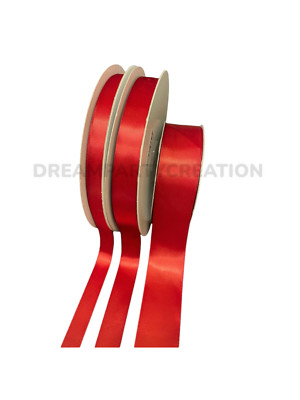 SCARLET RED Single Face Satin Ribbon Choose 5/8", 7/8" or 1-1/2 ...