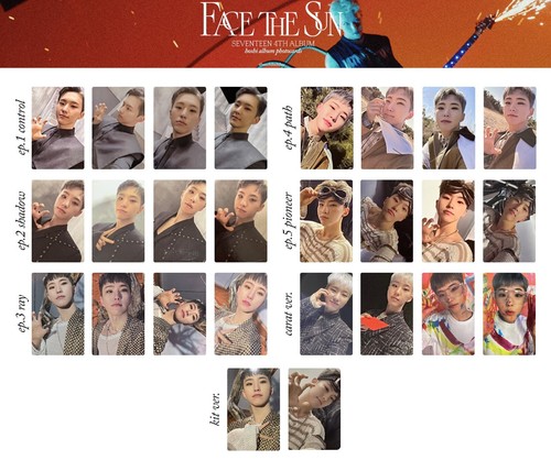 SEVENTEEN HOSHI Face the Sun Official Photo card control shadow ray ...