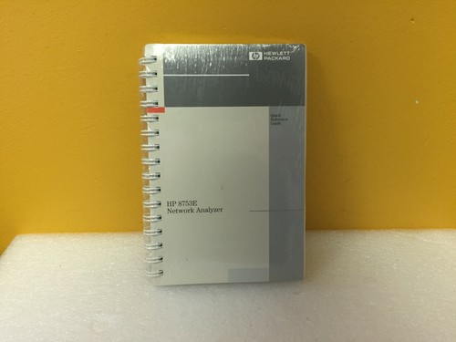 HP / Agilent 08753-90368 8753E Network Analyzer Quick Reference Guide. New! | eBay