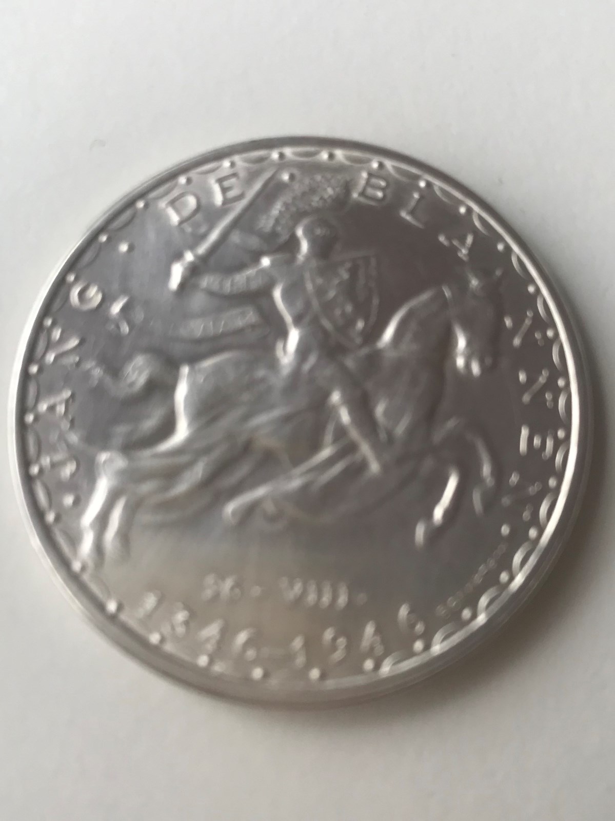 Silber Münze Prenz Jean Luxemburg Letzeburg 100 F Jang De Blannen 1346 ...