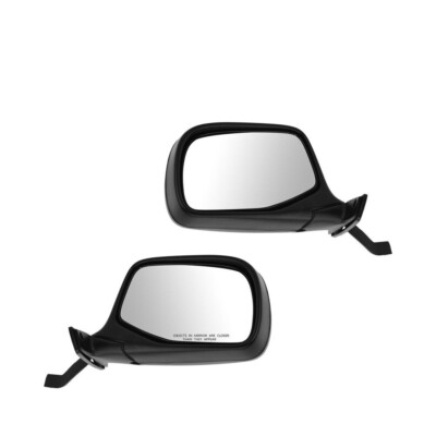 Towing Side Mirrors Pair Manual Set BLK Fits 92-96 F150/F250/F350/F450 ...