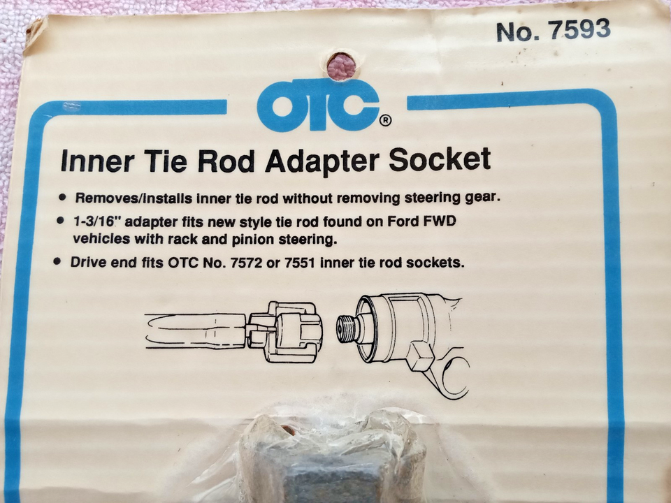 OTC INNER TIE ROD ADAPTER SOCKET MODEL 7593 NEW SHED RESCUE! specialty ...