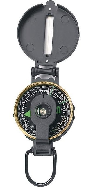 Rothco 399 Black Metal Liquid Filled Lensatic Luminous Dial Compass for ...