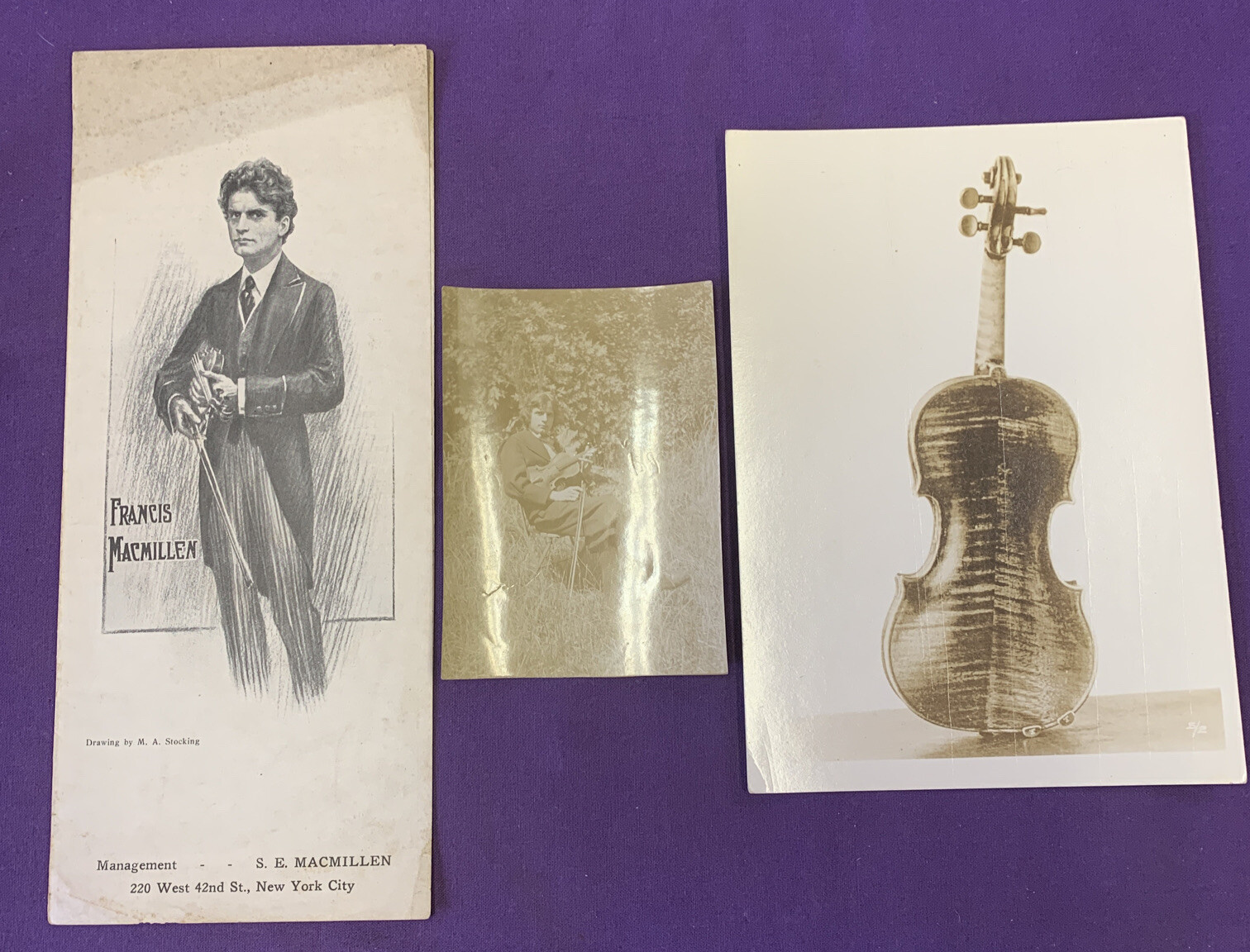 Frances Macmillen Memorabilia , Brochure, Photo & Violin Margery Stocking Hart | eBay