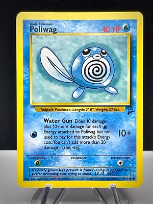 Pokémon TCG Poliwag Base Set 2 88/130 Regular Unlimited Common | eBay