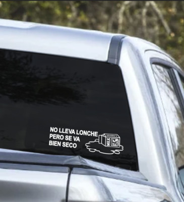 No Lleva Lonche Pera Va Bien Culiado Decal Sticker Trokiando La ...