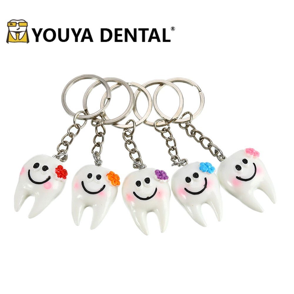 10Pcs Tooth Keychain Upper Jaw Model Shape Keychain Unique Pendant ...