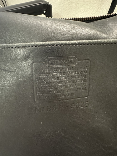 Rare Vintage Coach Ergo 9025 Black Leather Zip Hobo Shoulder Bag | eBay