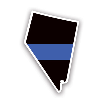 Nevada Shaped The Thin Blue Line Sticker Decal - Weatherproof - support ...