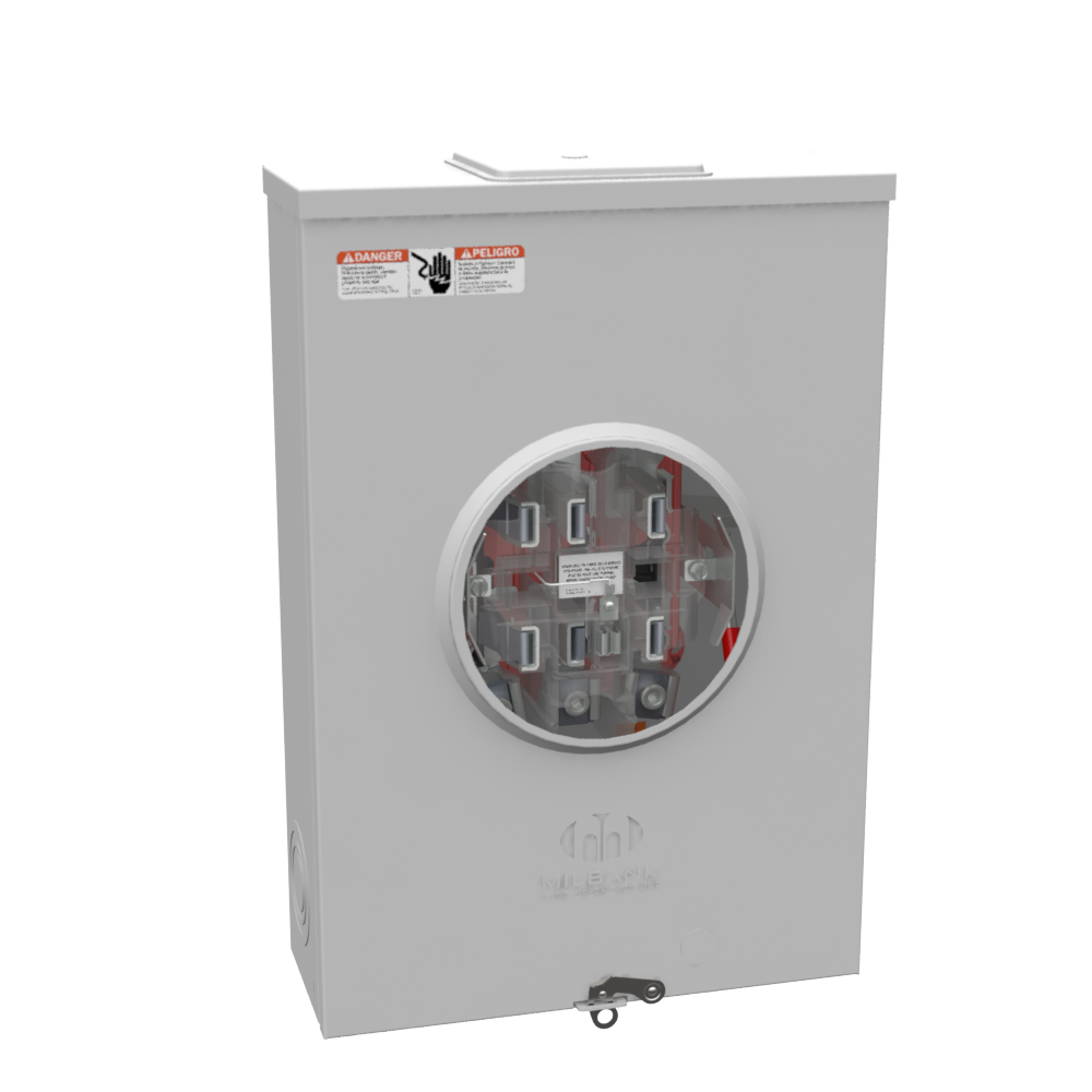 U9701-X-QG-BLG 200 Amp 7 Terminal 3 Phase Meter Socket Can Overhead ...