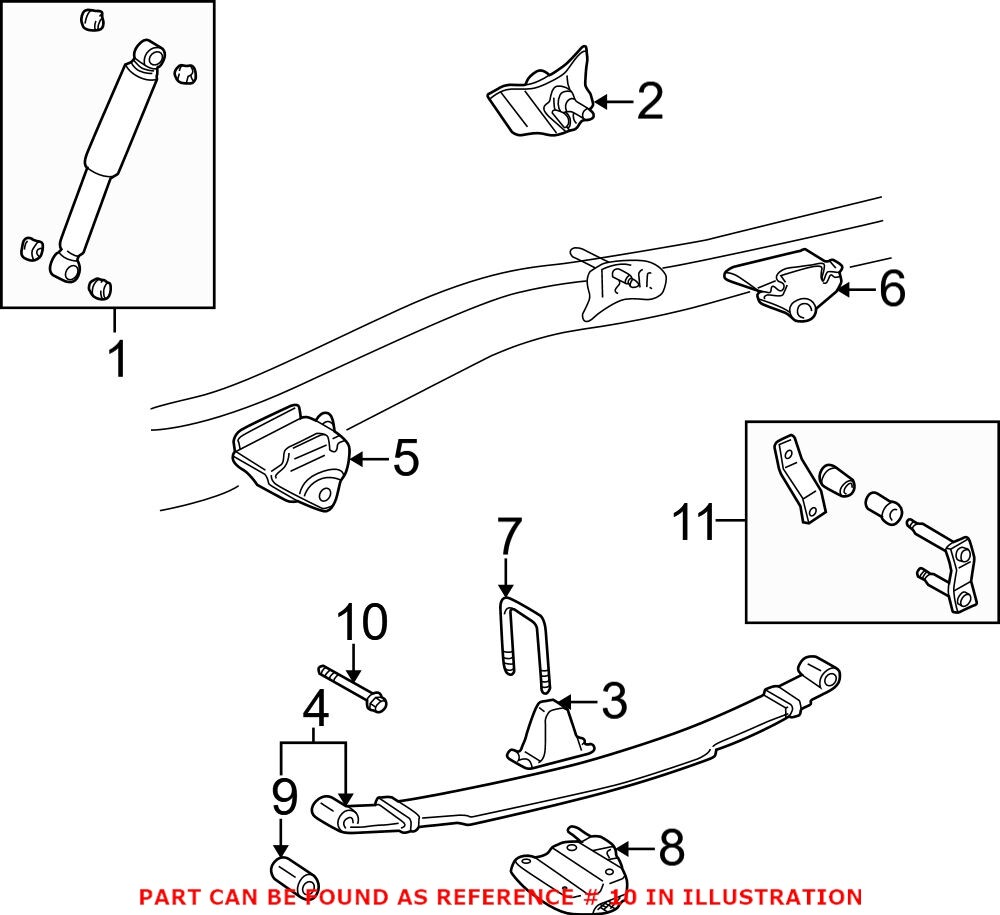 Genuine OEM Leaf Spring Shackle Bolt For Toyota 9010514025 | eBay