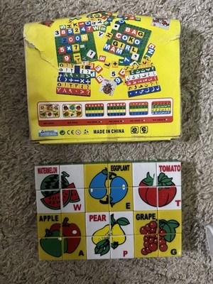 Vintage Spelling Picture Bricks COLORAMA BRICKS Puzzle 9808 | eBay