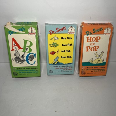 Dr Seuss VHS Lot Of 3 - ABC One Fish Tow Fish Hop On Pop | eBay