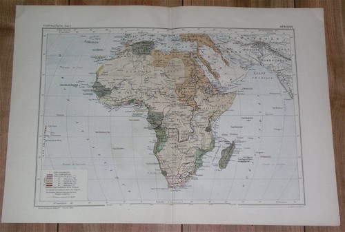 1886 ANTIQUE MAP OF AFRICA / GERMAN FRENCH BRITISH COLONIES | eBay