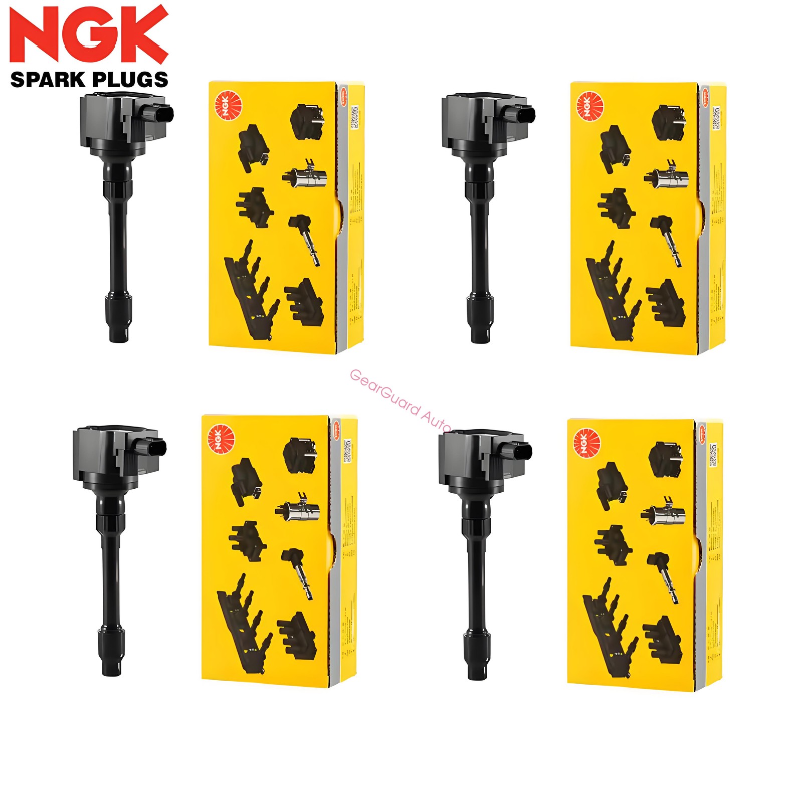 NGK Ignition Coil Set 30520-59B-013 ×4 for Honda Civic Accord CR‑V 1.5T ...
