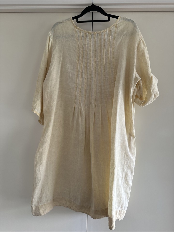 Ridley Italian Linen Dress One Size Fits All | eBay Australia