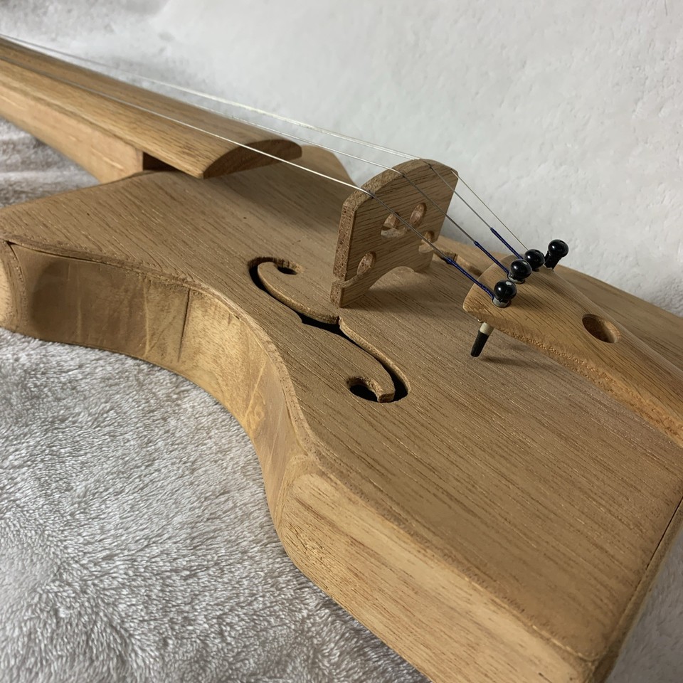 Vintage Cigar Box Guitar 4 String Wood Body F Holes Handmade Custom ...