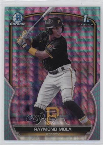 2023 Bowman Chrome Prospects Aqua & Pink Vapor Refractor /125 Raymond ...