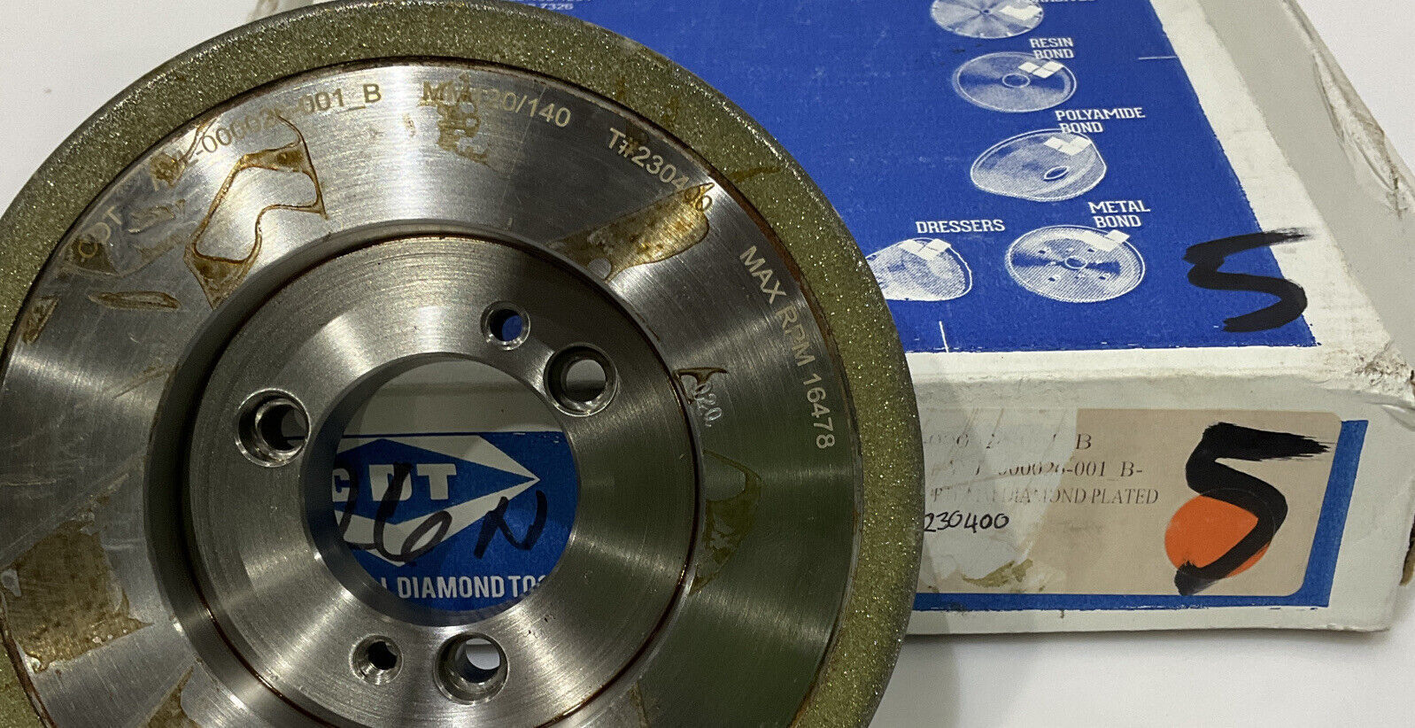 CONTINENTAL DIAMOND TOOL 230400 120/140 GRIT 5.795” DIAMETER GRINDING ...