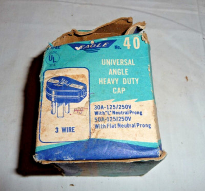 EAGLE 40 Universal Angle Heavy Duty Cap 3 Wire (L)30A-125/250V,50A-125 ...