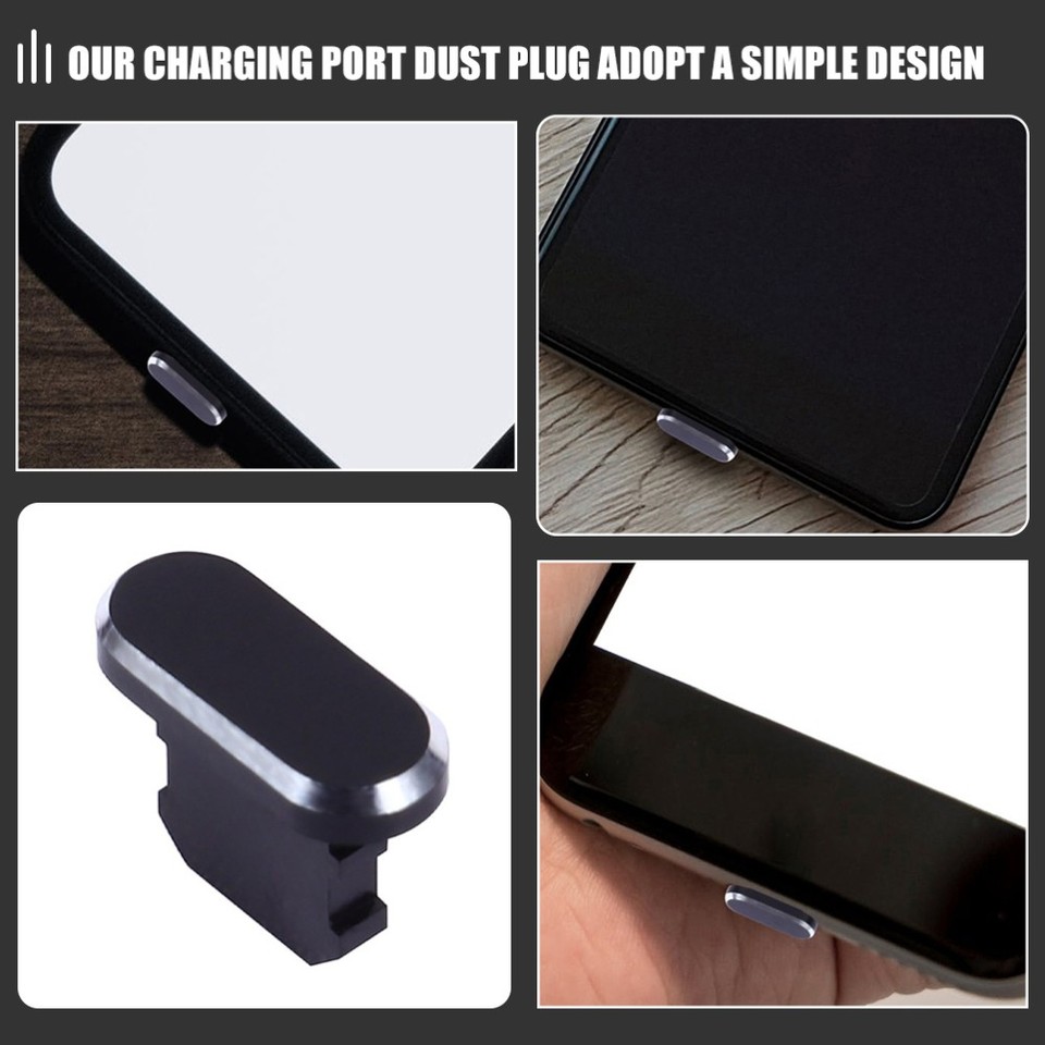 4 Pcs Mobile Phone Port Protectors Charging Protective Cover Caps ...