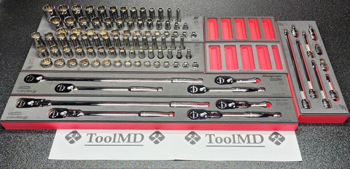 Snap-on Tools NEW 12-POINT RED 101pc 3/8" Drive General Service Set ...