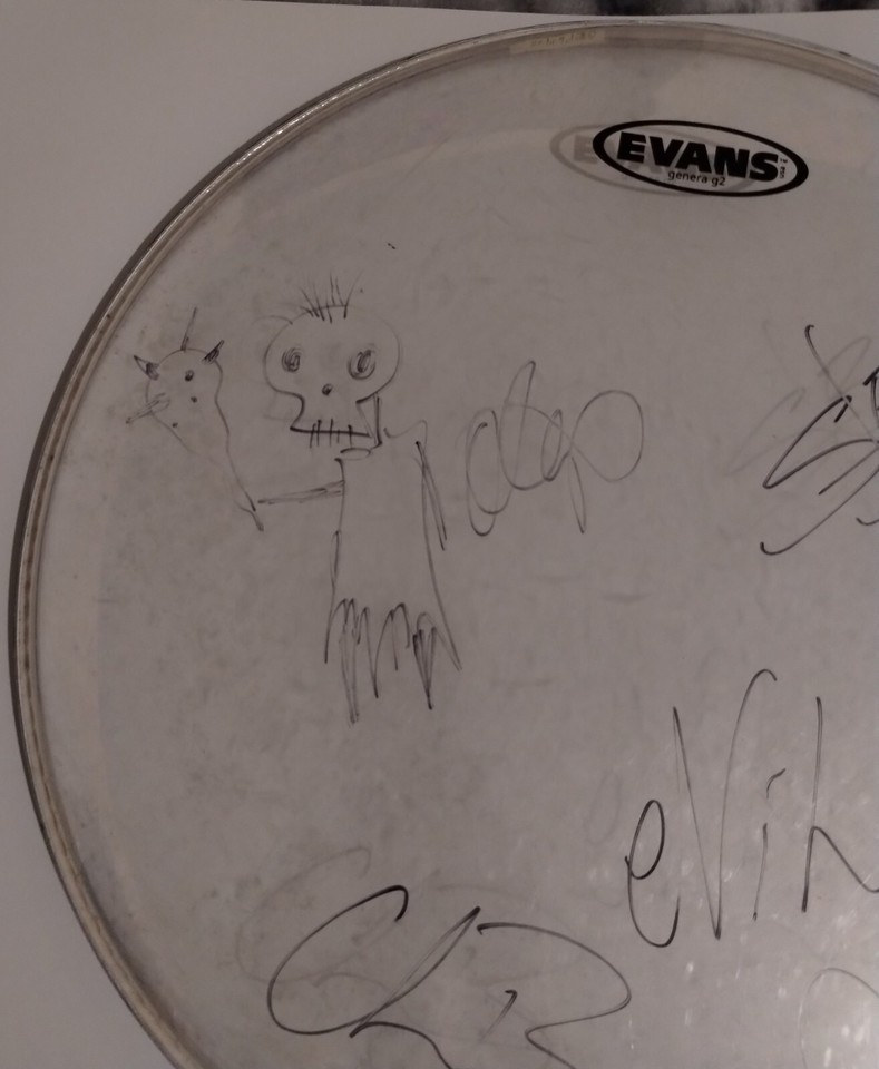 OTEP SIGNED OTEP SHAMAYA DRUM HEAD STAGE USED PROOF COA CD LP ATAVIST ...