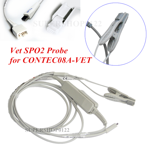 Veterinary Ear Tongue Clip Cable SPO2 Probe For CONTEC08A-VET NIBP ...