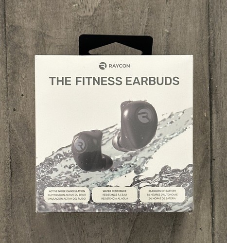 Raycon The Fitness Earbuds Active Noise Cancellation Black Model RBE745 ...