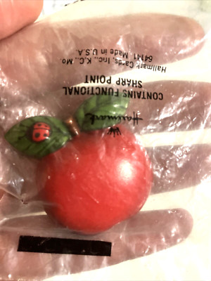 Vintage Hallmark APPLE WITH LADYBUG PIN Brooch SEALED IN PACKAGE New | eBay