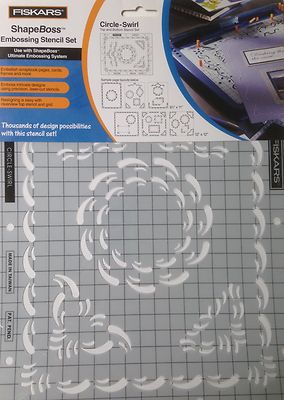 Fiskars ShapeBoss Embossing Stencil Set - Circle Swirl - 5611 - NEW | eBay