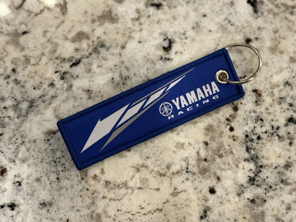 New Blue Racing Double Sided Keychain for Yamaha Motorcycles R1 R3 R6 ...