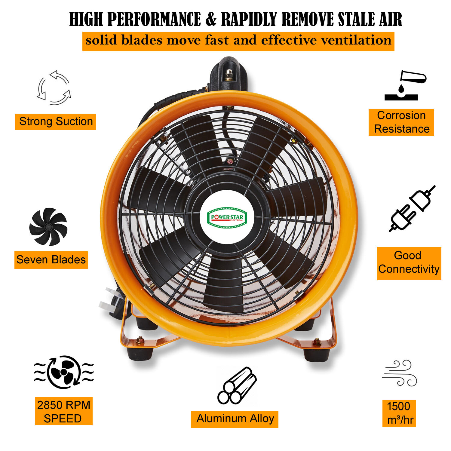 Portable Ventilator Axial Blower Workshop Ducting Extractor Industrial ...