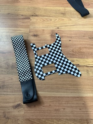 Fender Jim Root Stratocaster Checkerboard Pickguard and Leather guitar ...