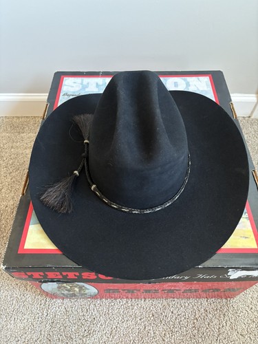 JOHN B STETSON 4x beaver hat XXXX4 STETSON Black Size 7 1/8 | eBay