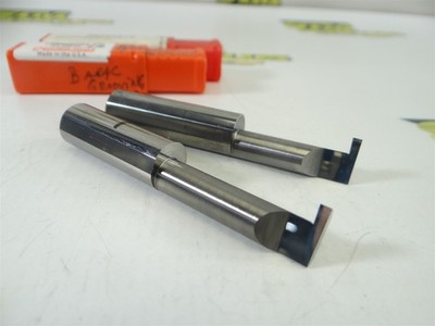 2 NICE SOLID CARBIDE GROOVING TOOLS .500" & .5220" MIN BORE DIA ACCUPRO ...