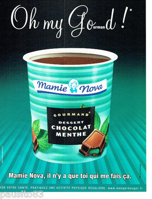 PUBLICITE ADVERTISING 086 2012 Mamie Nova le dessert gourmand Chocolat ...