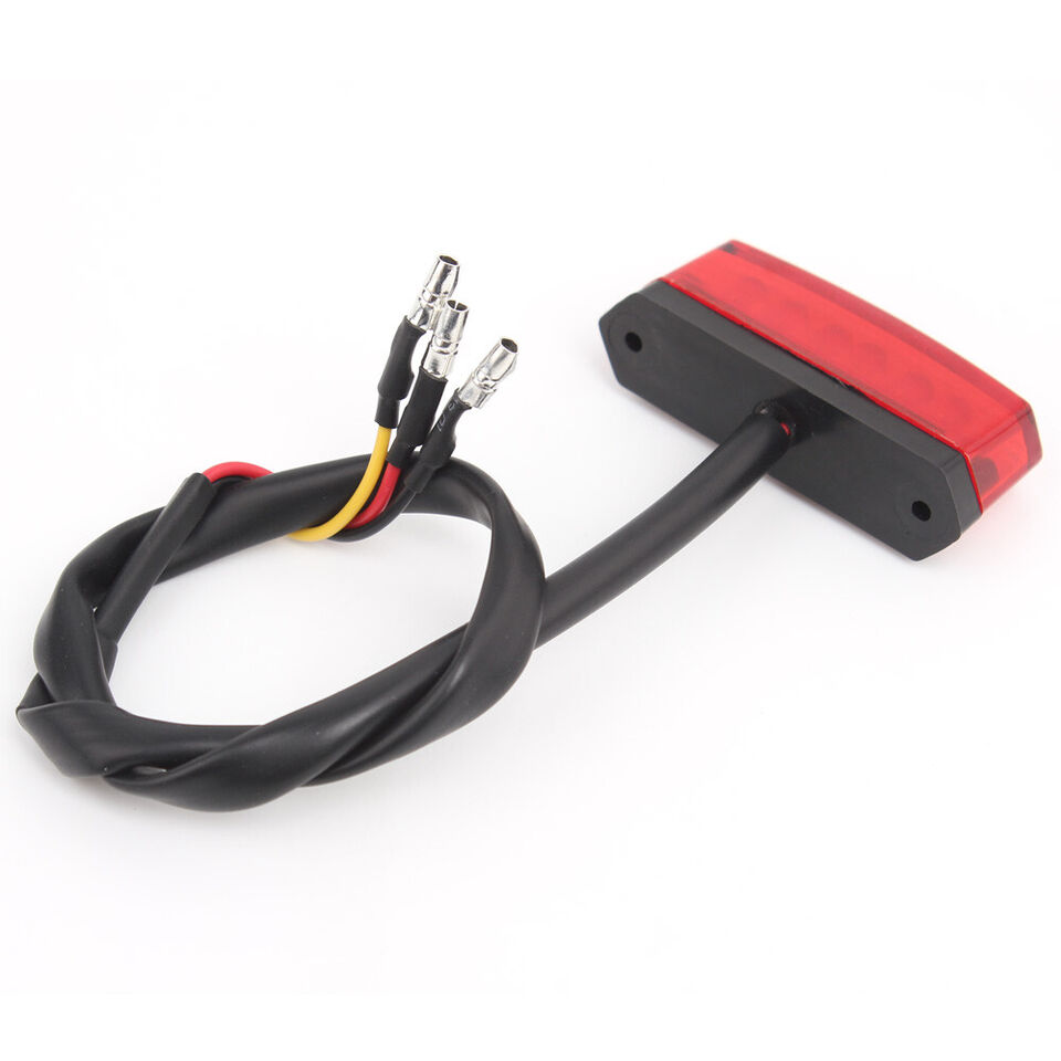 Motorcycle LED Rear Tail Running Stop Mini Brake Light Red Fit UTV ATV ...