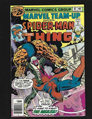 Marvel Team-Up #47 VF- Kane Spider-Man Thing Cap Marvel Mole Man Origin ...