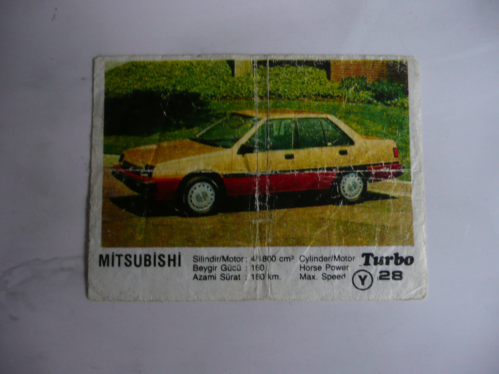 #28 Mitsubishi Turbo wrapper Bubble Chewing gum Very rare Y collection ...