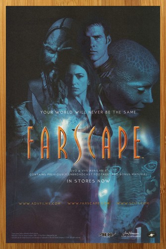 2001 Farscape TV Show Series Vintage Print Ad/Poster Sci-Fi DVD/VHS ...