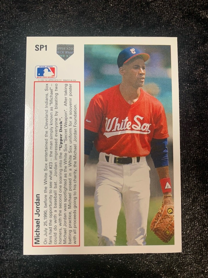 1991 Upper Deck Michael Jordan Rookie Card #SP1 UD RC Chicago White Sox ...