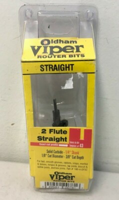 Oldham Viper #43 2 Flute Straight Router Bits | eBay
