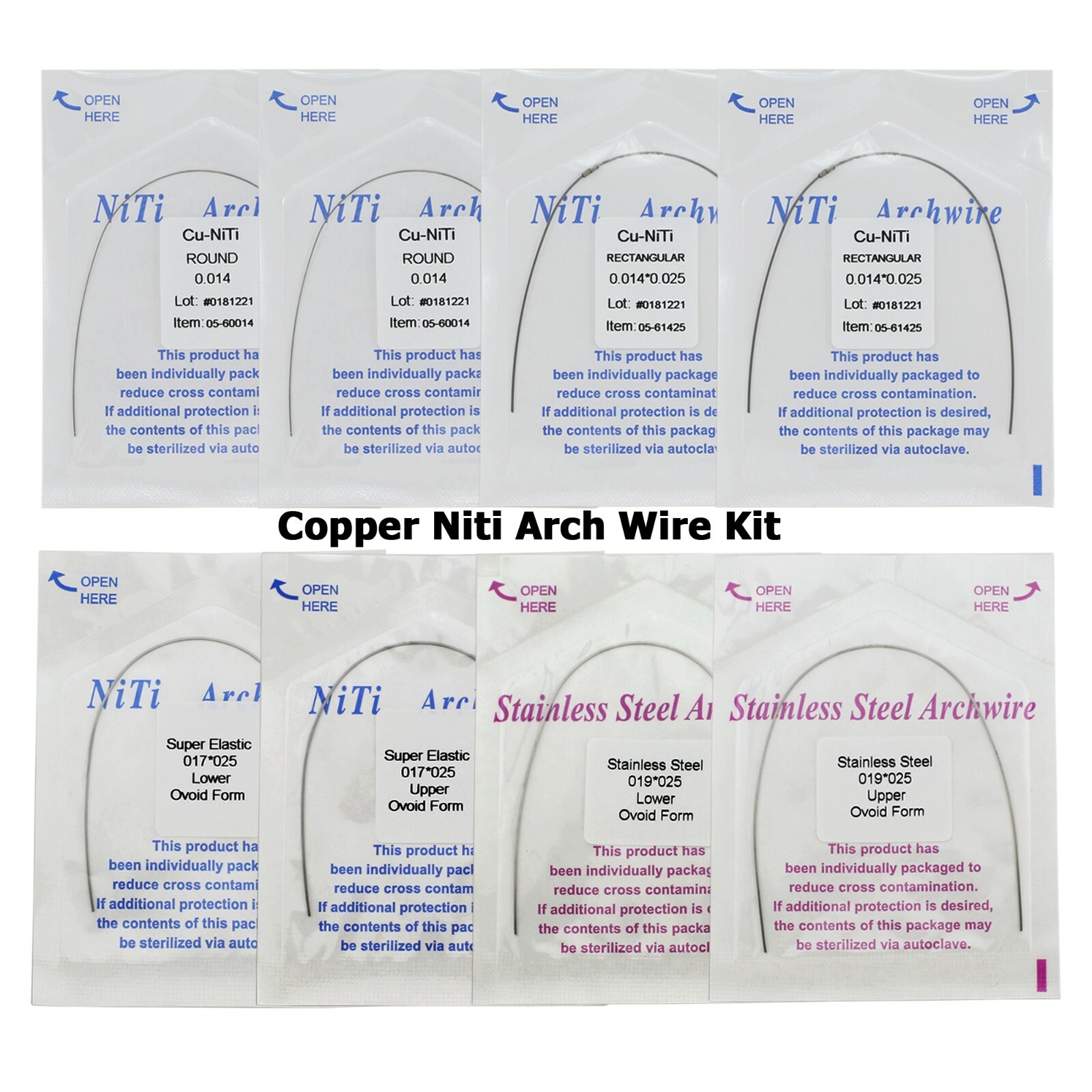 DAMON Q Dental Orthodontic Self Ligating Brackets MBT Copper Niti Arch ...